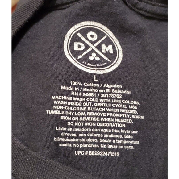 Dom | Shirts | Dom Black Short Sleeve Graphic Tshirt Cotton Skeleton ...